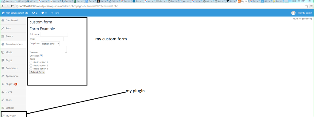 Create A Custom Form Plugin In Wordpress Part Two