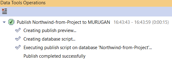 Create A Database Project From Existing SQL Database