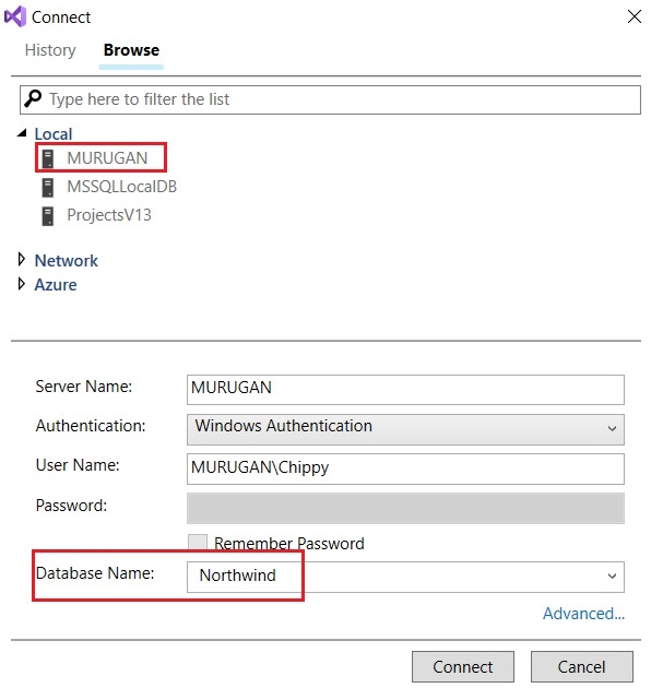 Create A Database Project From Existing SQL Database