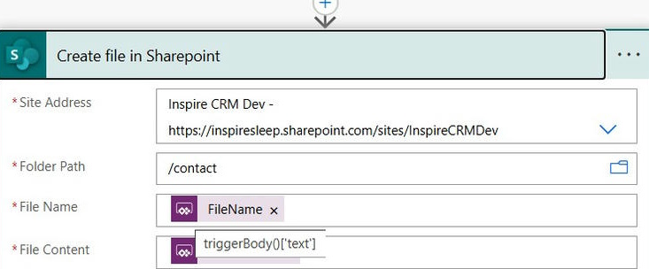 Create a Documents File in Sharepoint Location Using Power Apps