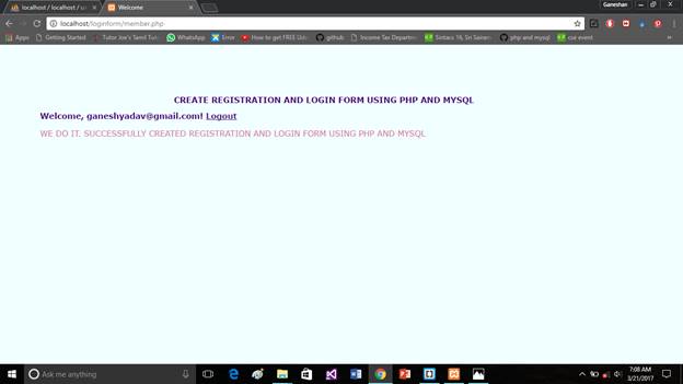 Create A Login Form Validation Using Php And Wamp Xampp