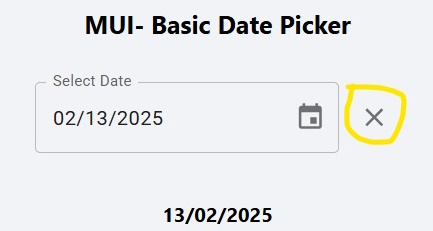 Create a Material-UI Custom Date Picker with React js.