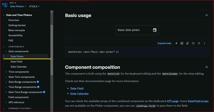 Create a Material-UI Custom Date Picker with React js.