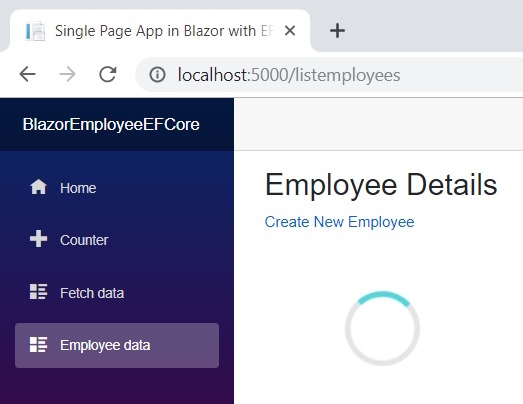 Create a Single Page App with Blazor Server and Entity Framework Core 3.0