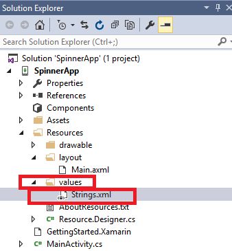 Create A Spinner In Xamarin Android Application Using Visual Studio 2015 Update 3