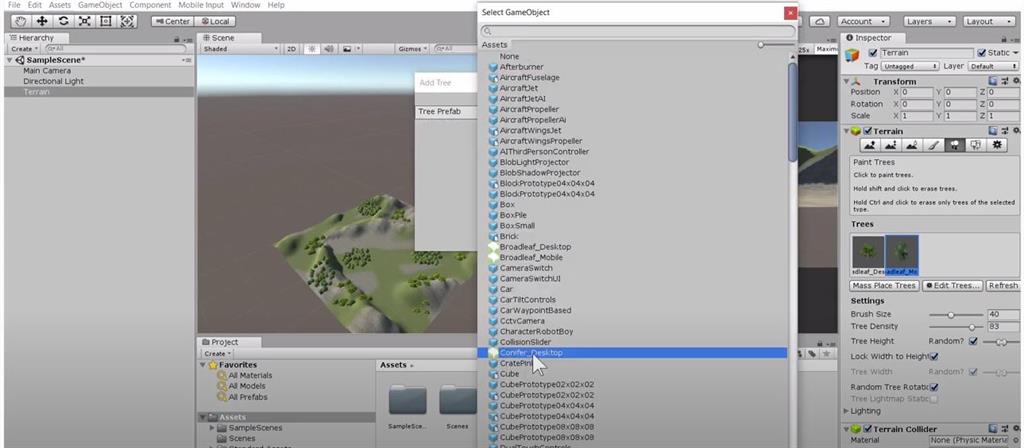 Create A Terrain & Add Trees And Grass In Unity