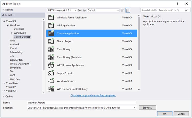 Create A Web API And Call It Using A Desktop Client Application