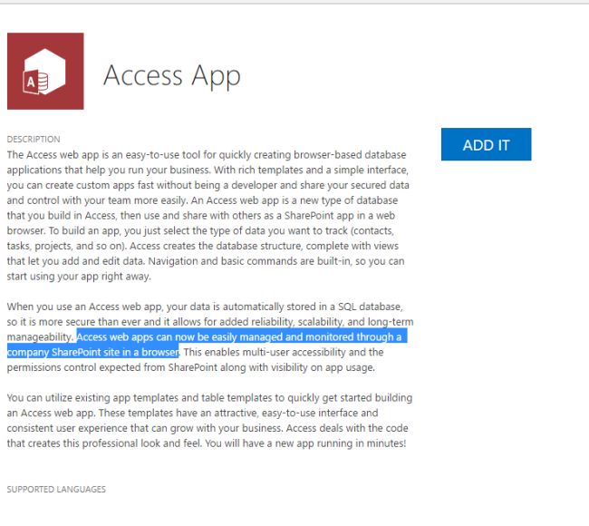 Create An Access App In SharePoint 2013 Office 365