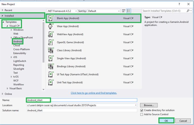 Create An Alert Window In Xamarin Android App Using Visual Studio 2015