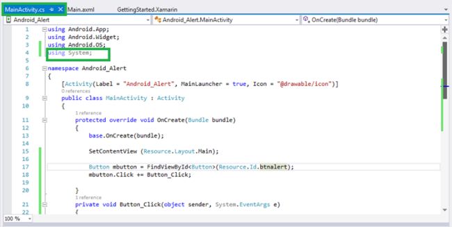 Create An Alert Window In Xamarin Android App Using Visual Studio 2015