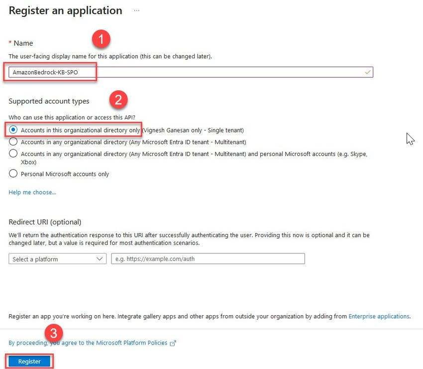 Create an Amazon Bedrock Knowledge Base with SharePoint Online