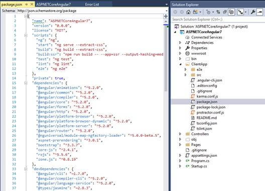Create an Angular 7 App with ASP.NET Core 2.1