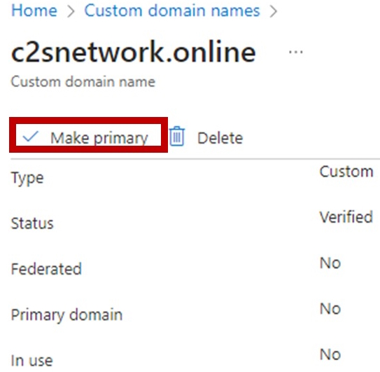 Create an Azure AD Custom Domain with Entra