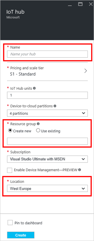 Create an Azure IoT Hub Service