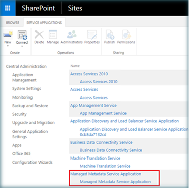 Create And Configure Managed Metadata Service Application In SharePoint 2016