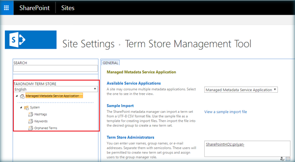Create And Configure Managed Metadata Service Application In SharePoint 2016