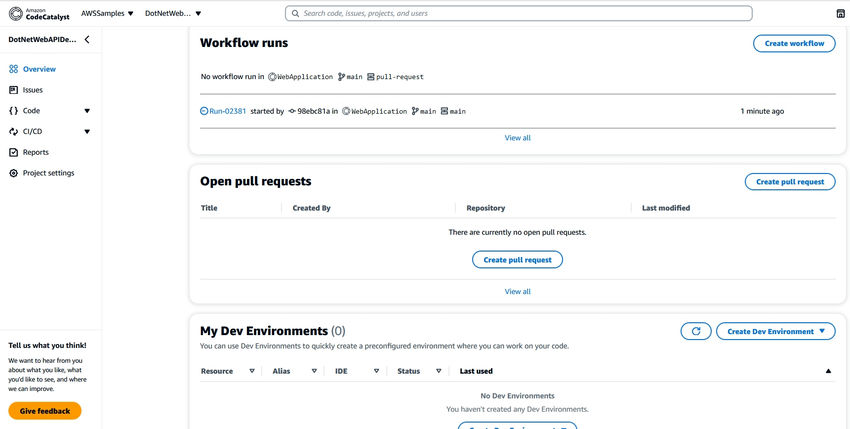 Create And Deploy Aspnet Core Web Api To Aws Elastic Beanstalk Using Amazon Codecatalyst Blueprint