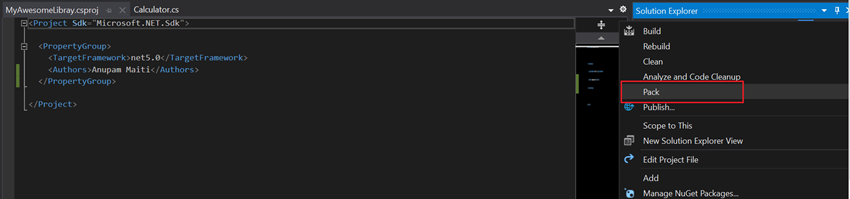 Create And Publish A .NET Core Class Library Package Into NuGet.org