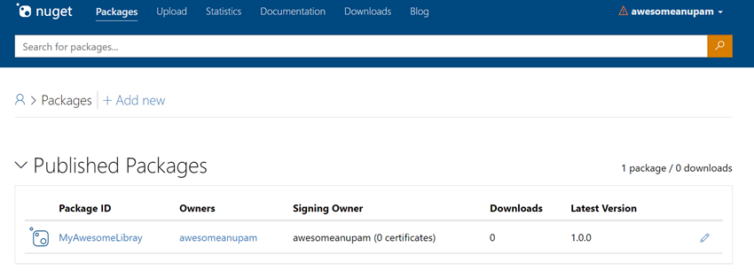 Create And Publish A .NET Core Class Library Package Into NuGet.org