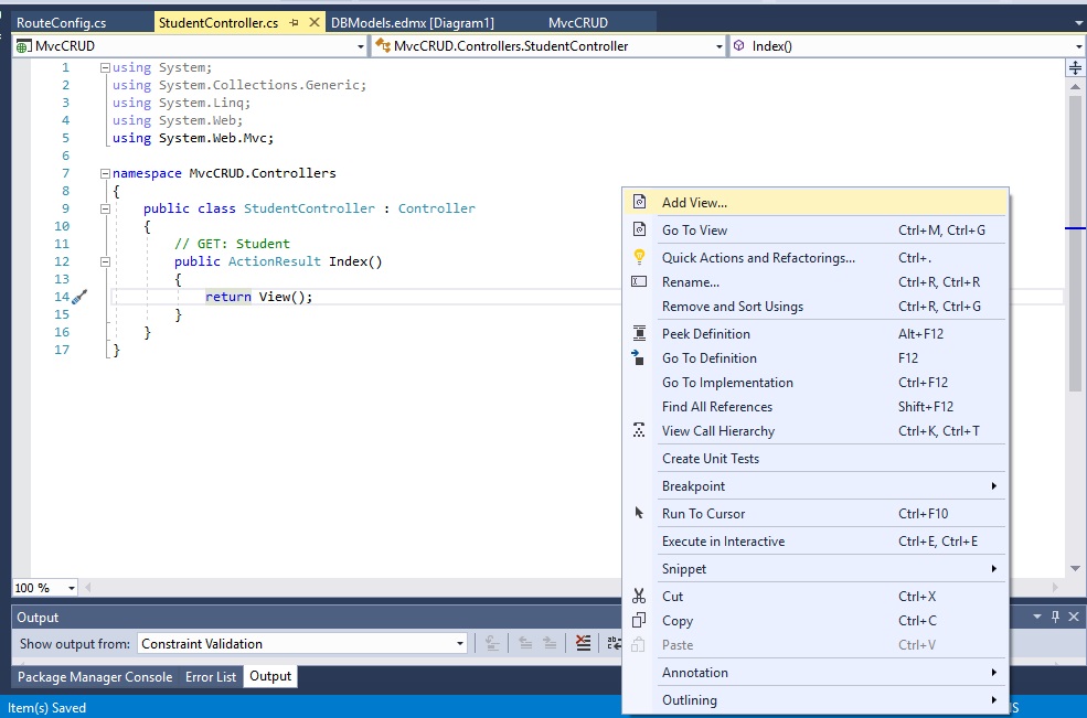 Create An Aspnet Mvc Crud Application With Entity Framework Using Ajax