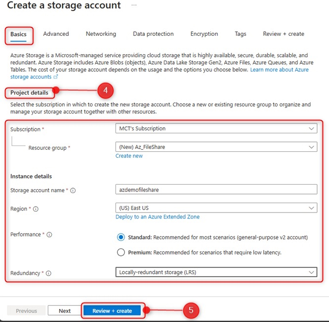 Create Azure File Share Using Azure Portal Create Azure File Share Using Azure Portal