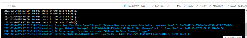 Create Azure Function - Queue Trigger In Azure Portal