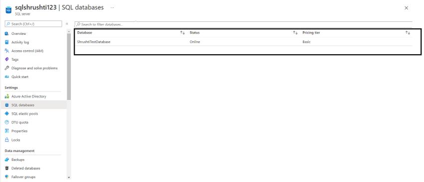 Create Azure SQL Server And DTU Based SQL Database With TDE State ...