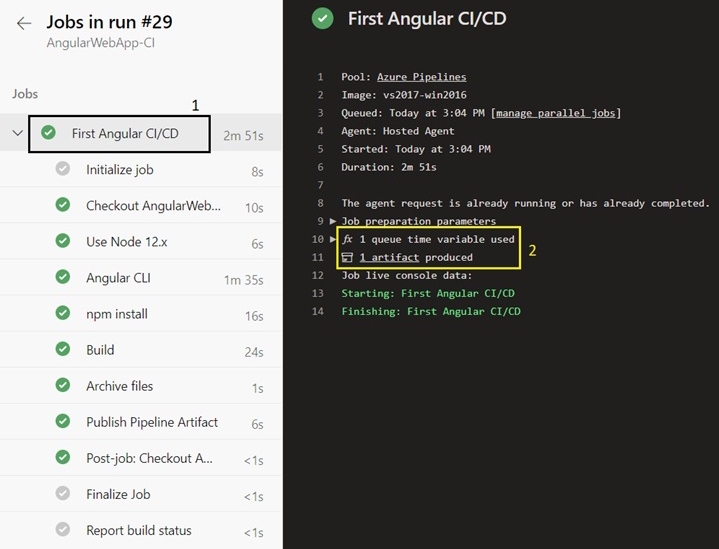 Create Build Pipeline For Angular App And Download Artifacts Using ...