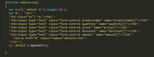 Create Dynamic Invoice Form Using PHP
