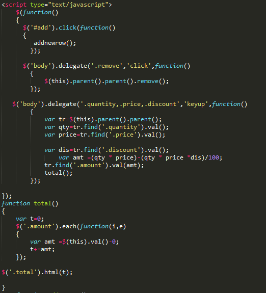 Create Dynamic Invoice Form Using PHP