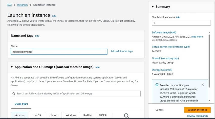 Create EC2 Instance in AWS