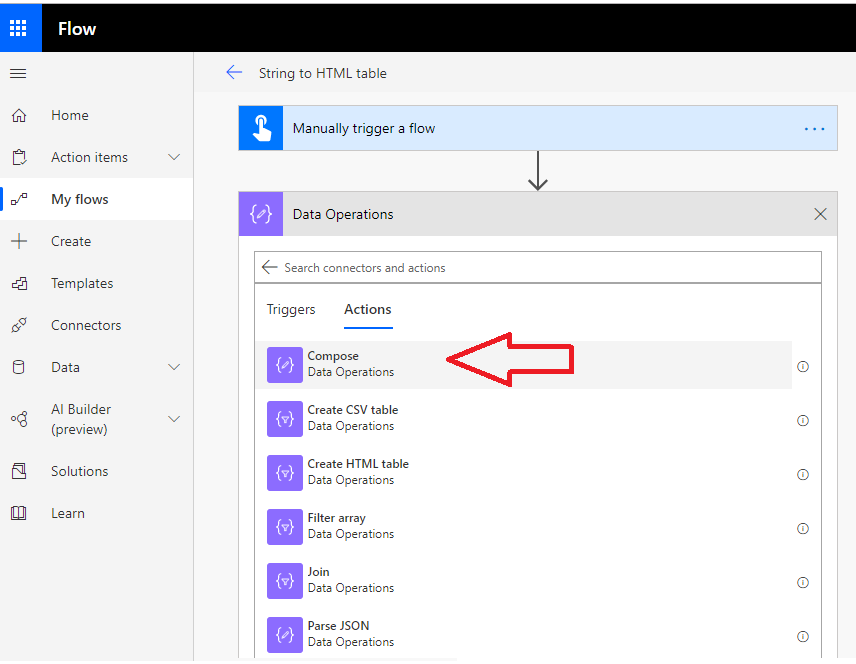 Create HTML Table From Delimited String In Microsoft FLOW