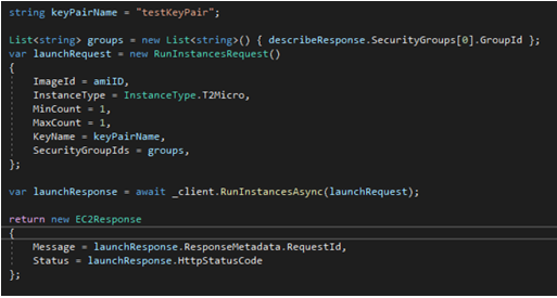 How To Create Launch And Terminate Ec2 Instance Using Aws Sdk For Net