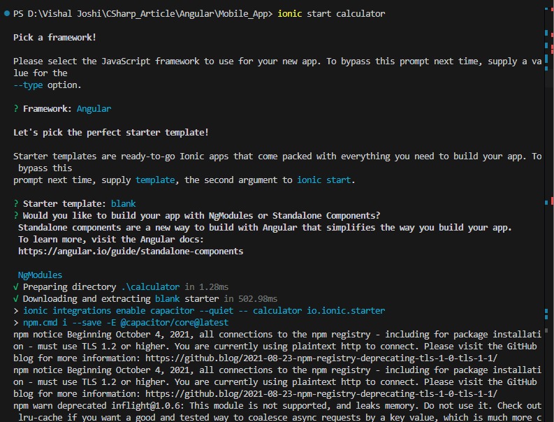 Create Mobile App with Angular Ionic