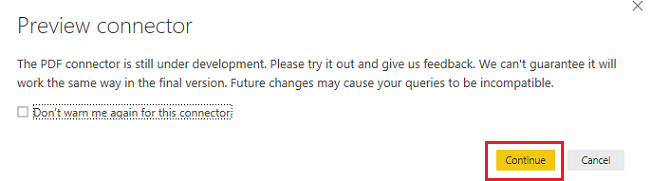 Create Power BI Report Using PDF Data Source
