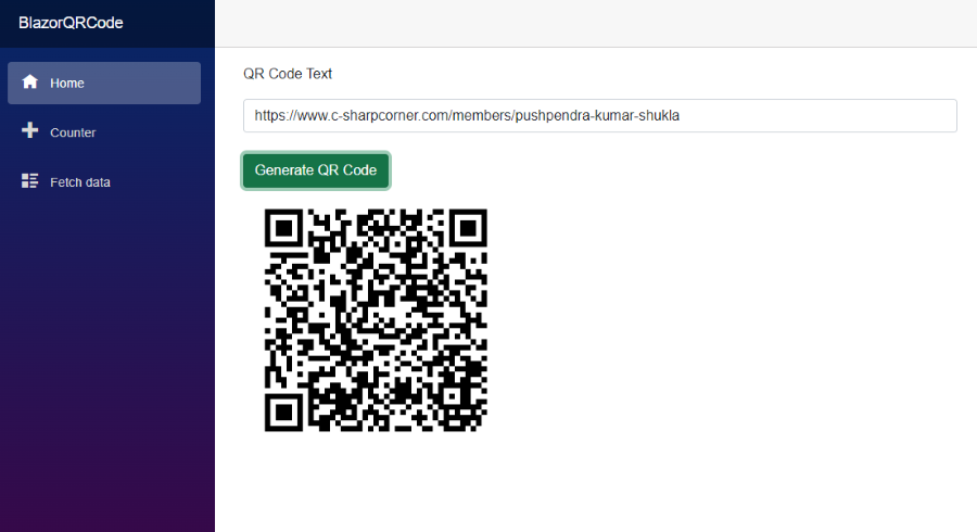 Create Qr Code In Blazor Using Asp Net Core