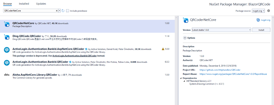 Create QR Code In Blazor Using ASP .Net Core