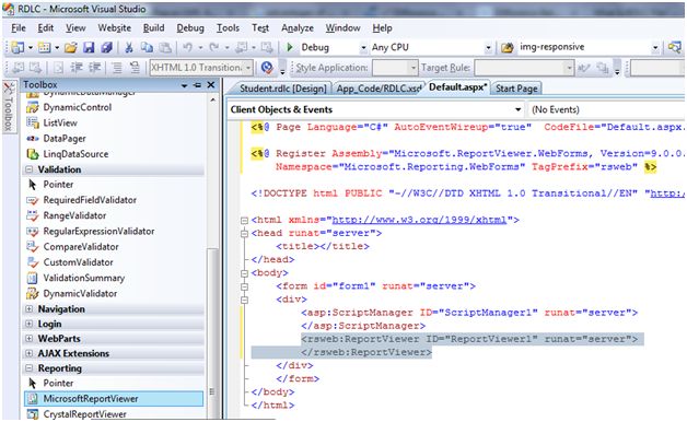 Create RDLC Report In C# ASP.NET