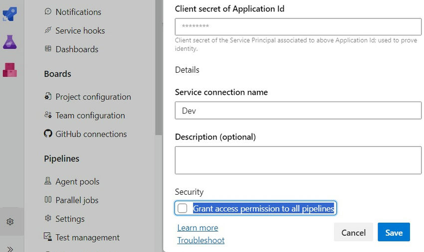 Create Service Connections in Azure DevOps