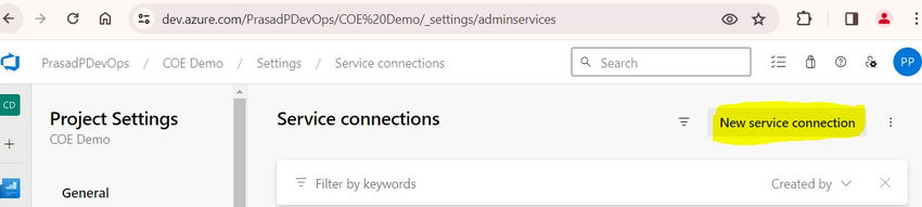 Create Service Connections in Azure DevOps
