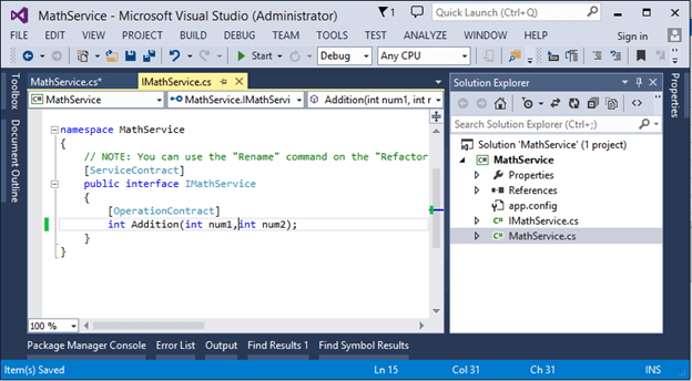 Create Simple WCF Service And Host It On Console Application Create Simple WCF Service And Host It On Console Application