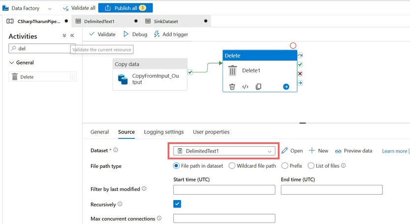 Create Storage Account and Move Files Using ADF Activity