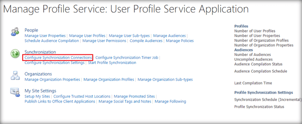 Create Synchronization Connection To Synchronize Sharepoint User Profiles With Active Directory