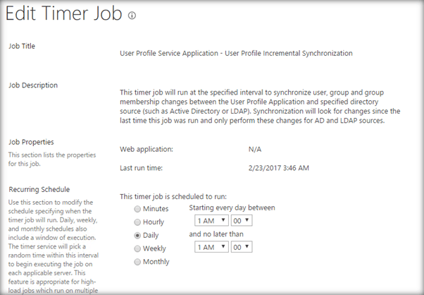 Create Synchronization Connection To Synchronize Sharepoint User Profiles With Active Directory