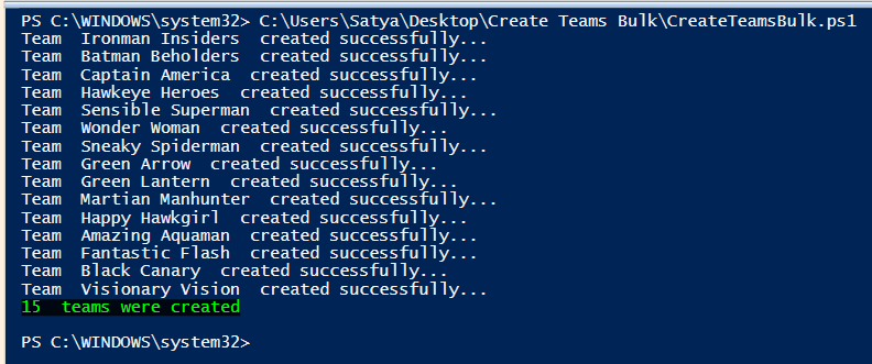 Create Teams In Bulk Using Teams PowerShell