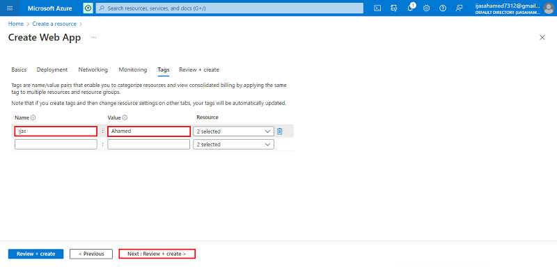 Create Web App In Azure Portal