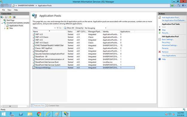 Create Web Application In Sharepoint Server 2016
