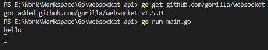 Create Websocket APIs in Golang