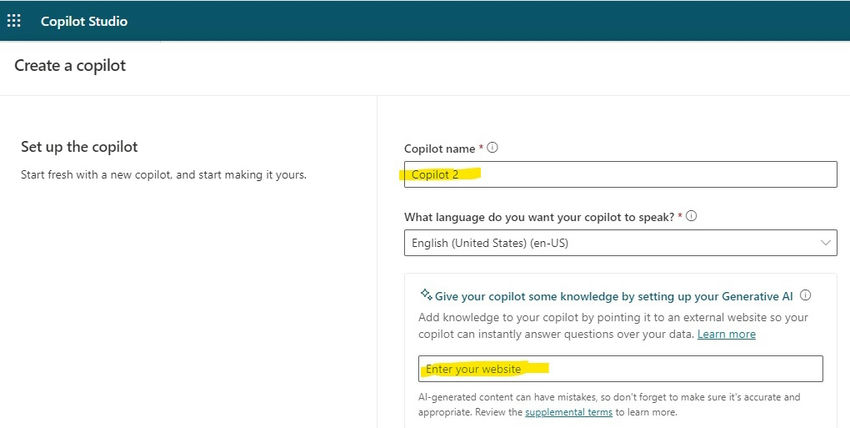 Create Your Customized Copilot Using Microsoft Copilot - Part 1