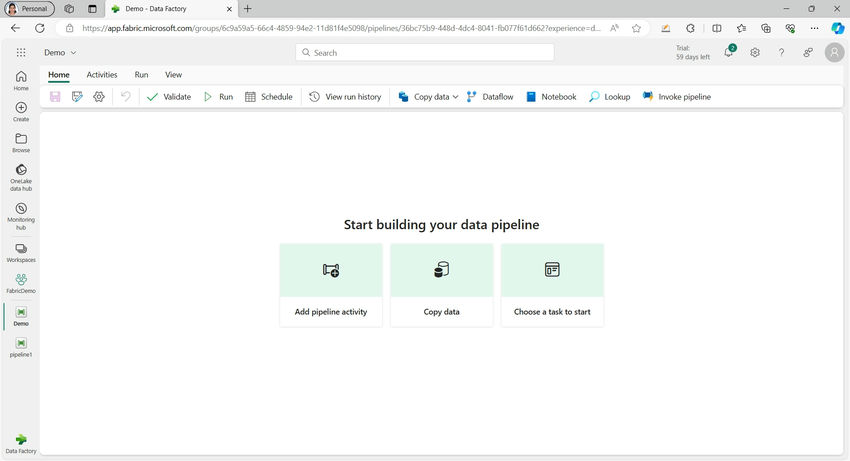 Create Your First Pipeline To Copy Data To Lakehouse